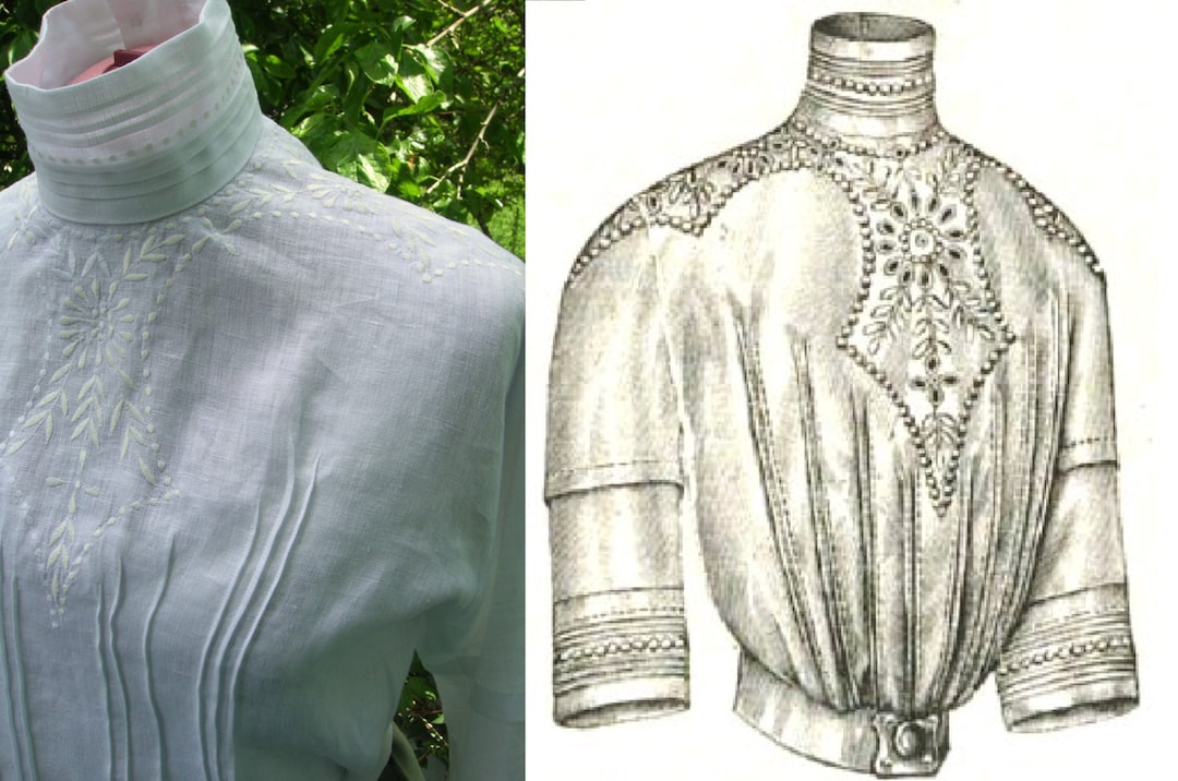 Digital Sewing Pattern Sz Lrg & XL Incl'd 1912 Edwardian Blouse PDF to ...