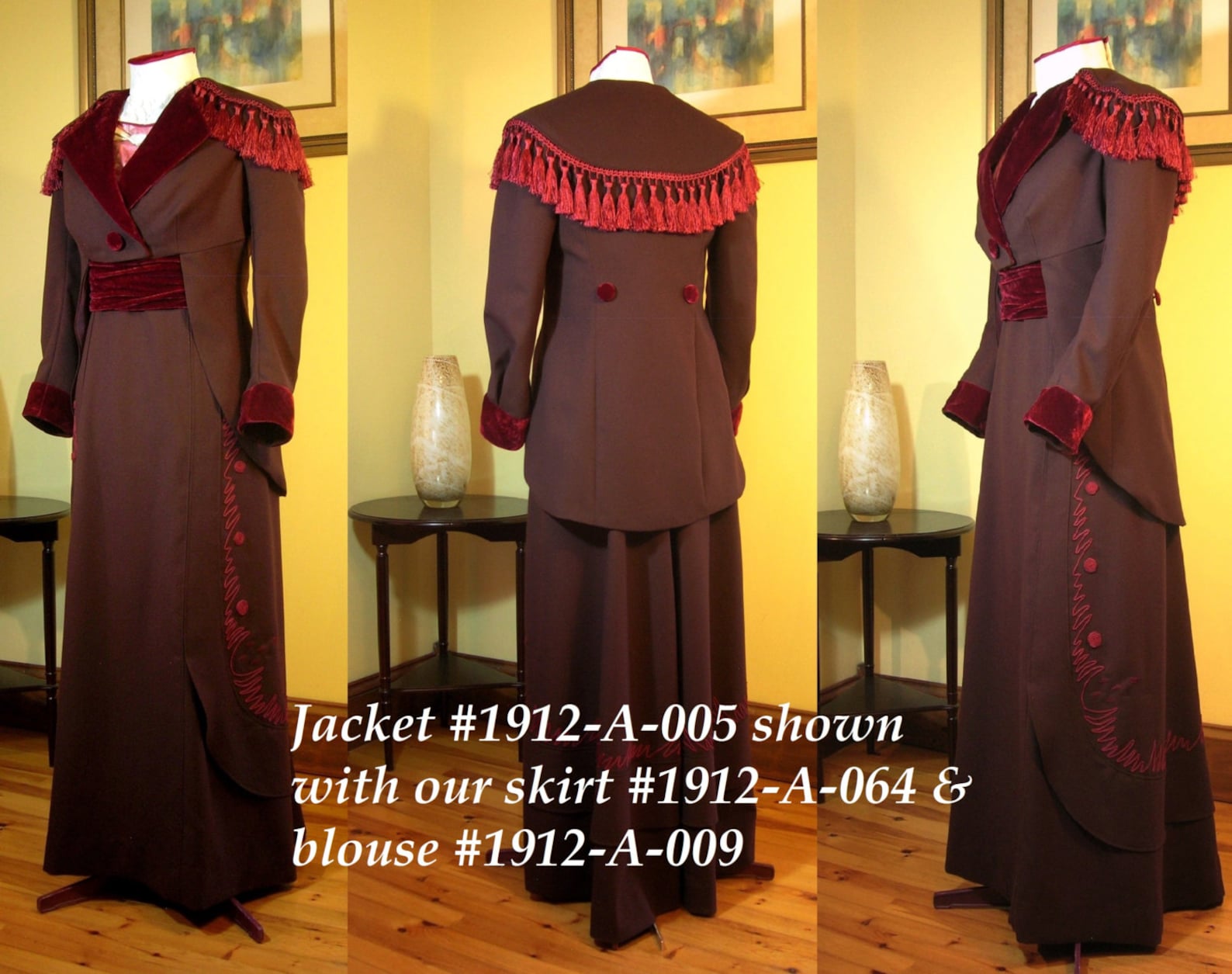 1912 Skirt Sewing Pattern: Titanic Era, Soutache Trim, 4 Sizes (PDF ...