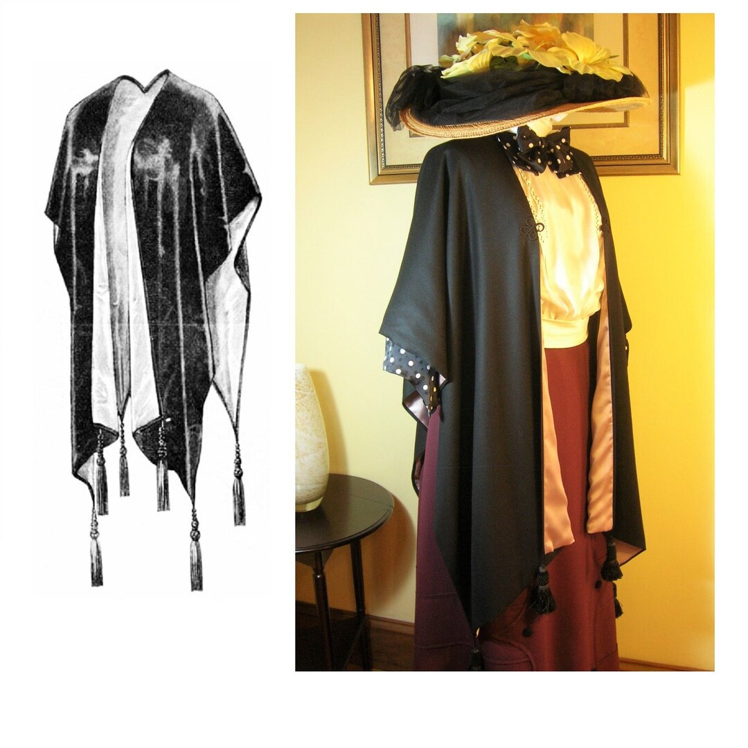 1911 Edwardian/titanic Shawl-jacket Sewing Pattern: One Size Fits Most ...