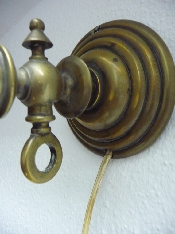 ANTIQUE French gas lamp wall fitting solid brass | Etsy
