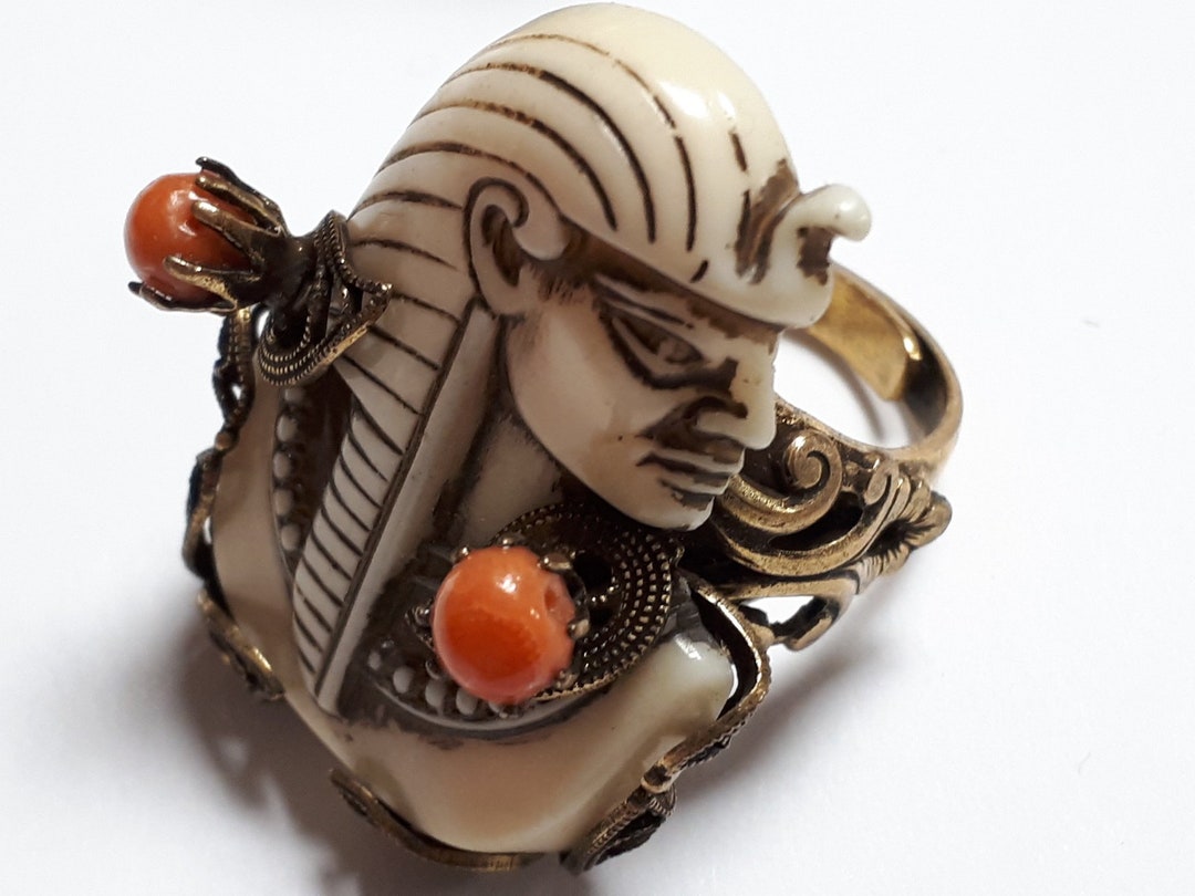 PHAROAH Selini Selro Egyptian Revival Parure Beige - Etsy