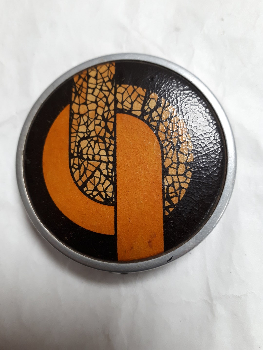 L.T. Piver Art Deco Powder Compact, Aluminium & Bakelite, Almost New ...
