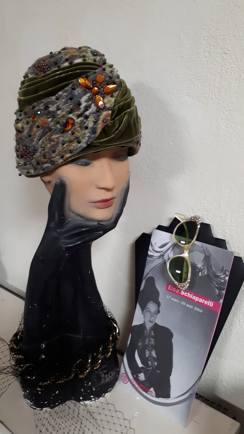 ELSA SCHIAPARELLI chapeau vintage emblématique haute couture - Etsy France