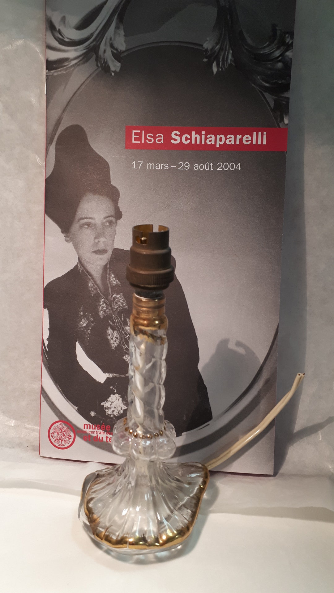 ELSA SCHIAPARELLI Lamp, Perfume SLEEPING Flacon as Display Lamp ...