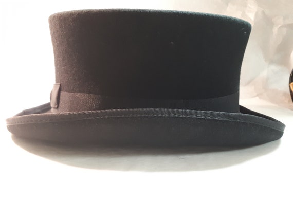 EQUESTRIAN Hat Half Top Hat Black Wool British Size 60 EU - Etsy