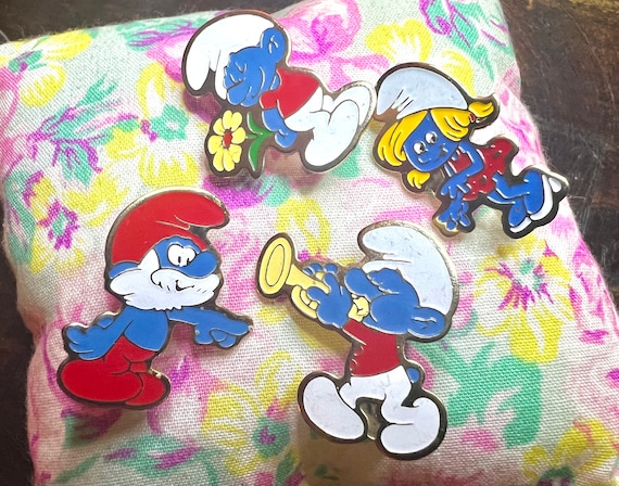 Smurf and Smurfette Pins | Etsy