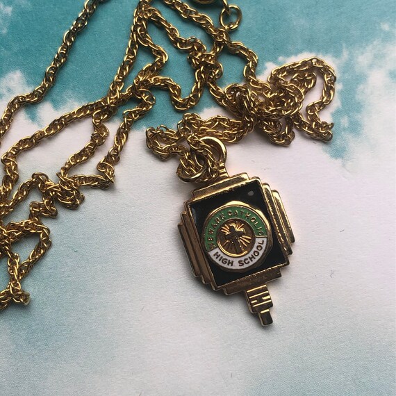 Vintage High School Class Pendant Necklaces - Gem