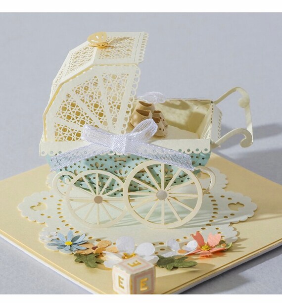 Kits & How To 3D Paper Craft Kit DIY Laser Miniature Baby Pram Carriage ...