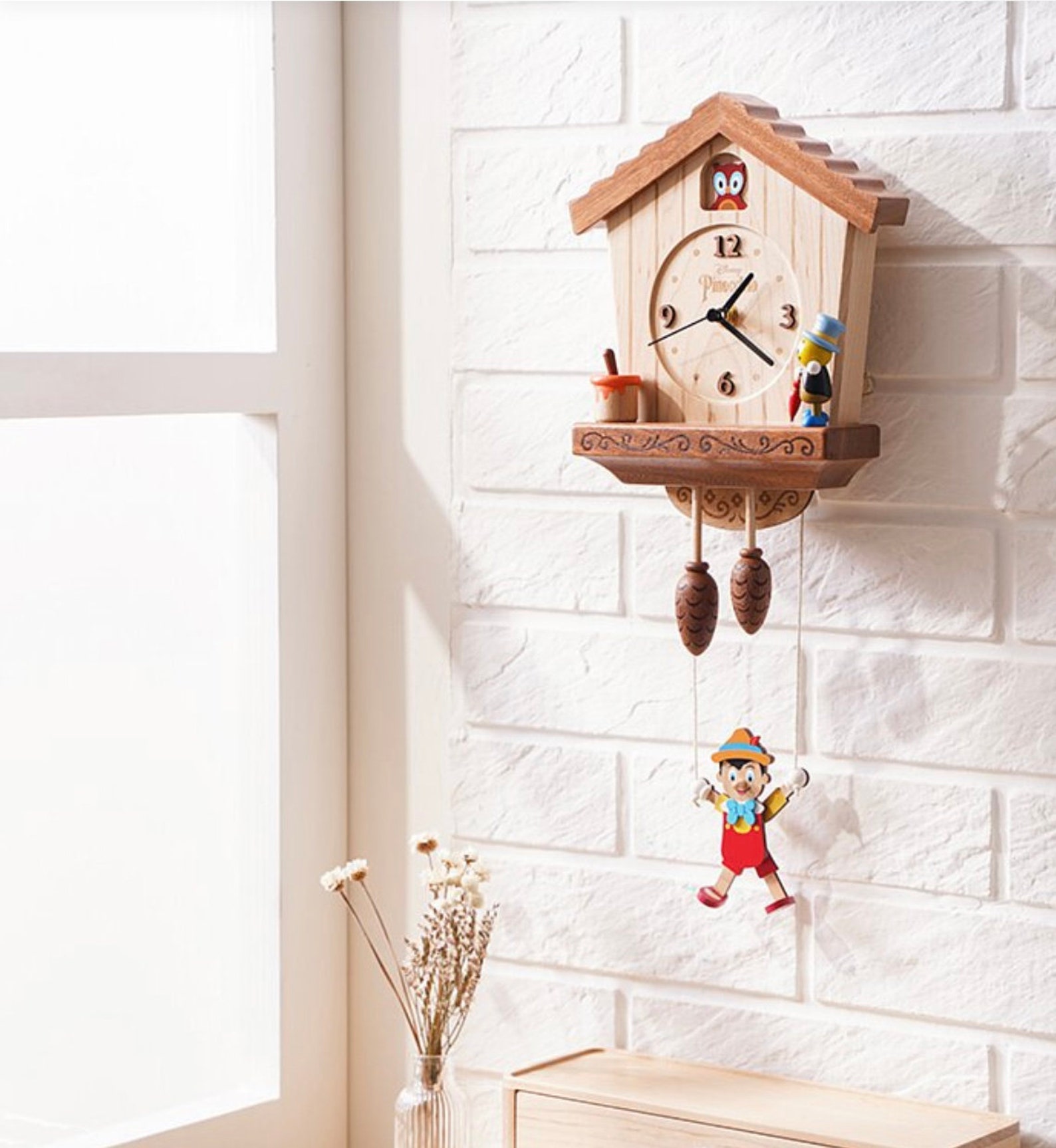 Stunning Wooden Swinging Pinocchio Wall Clock - Etsy