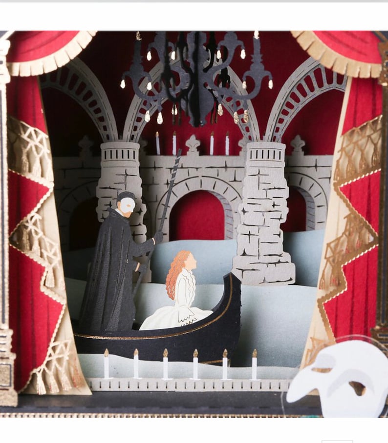 Hanging Ornament Phantom of the Opera 3D Puzzle Lazer Paper Model Craft ...