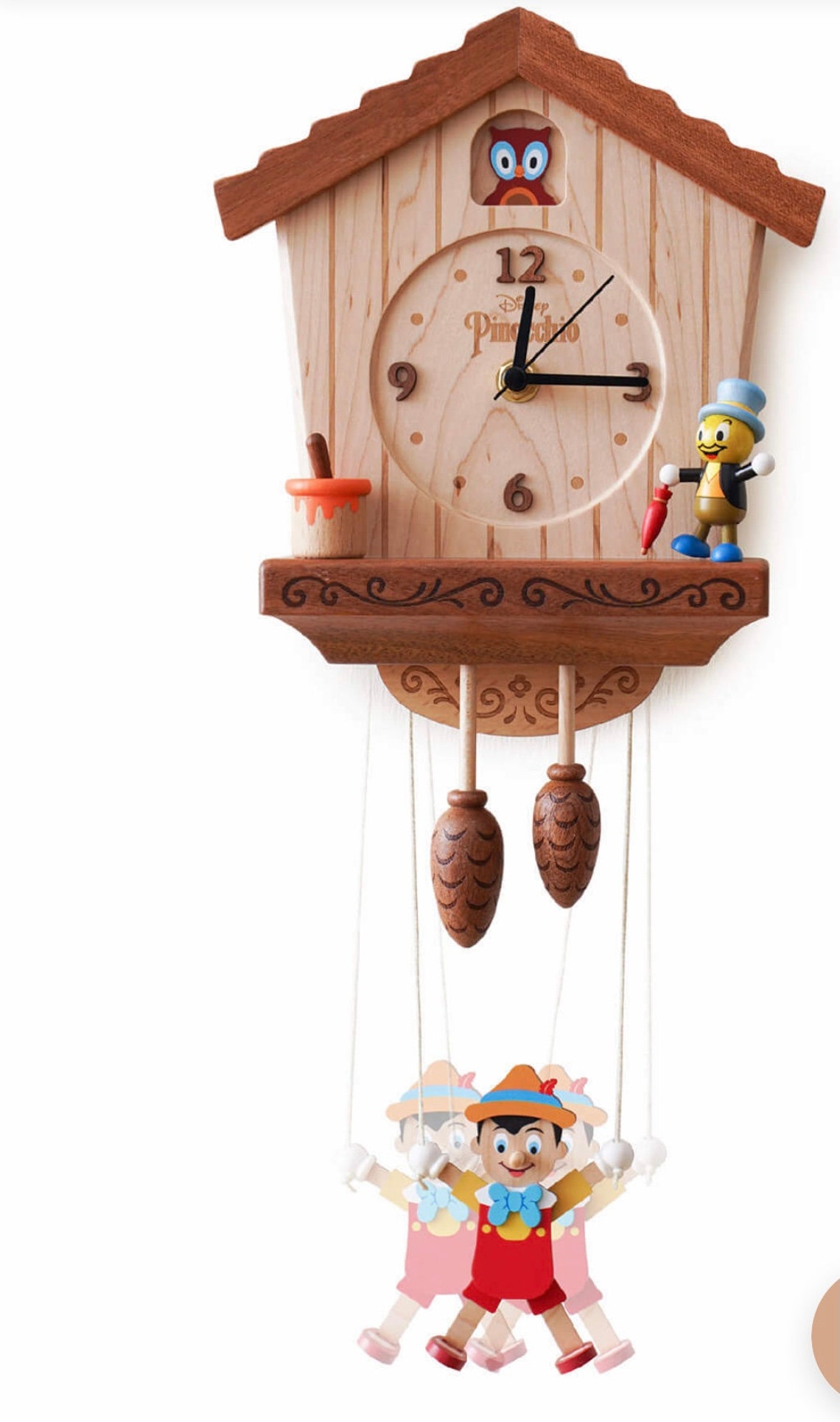 Stunning Wooden Swinging Pinocchio Wall Clock - Etsy