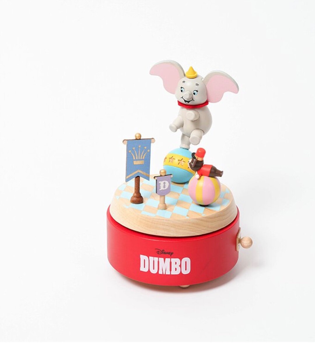 Stunning Wooden Rotating Music Box Dumbo Elephant Mouse Circus - Etsy