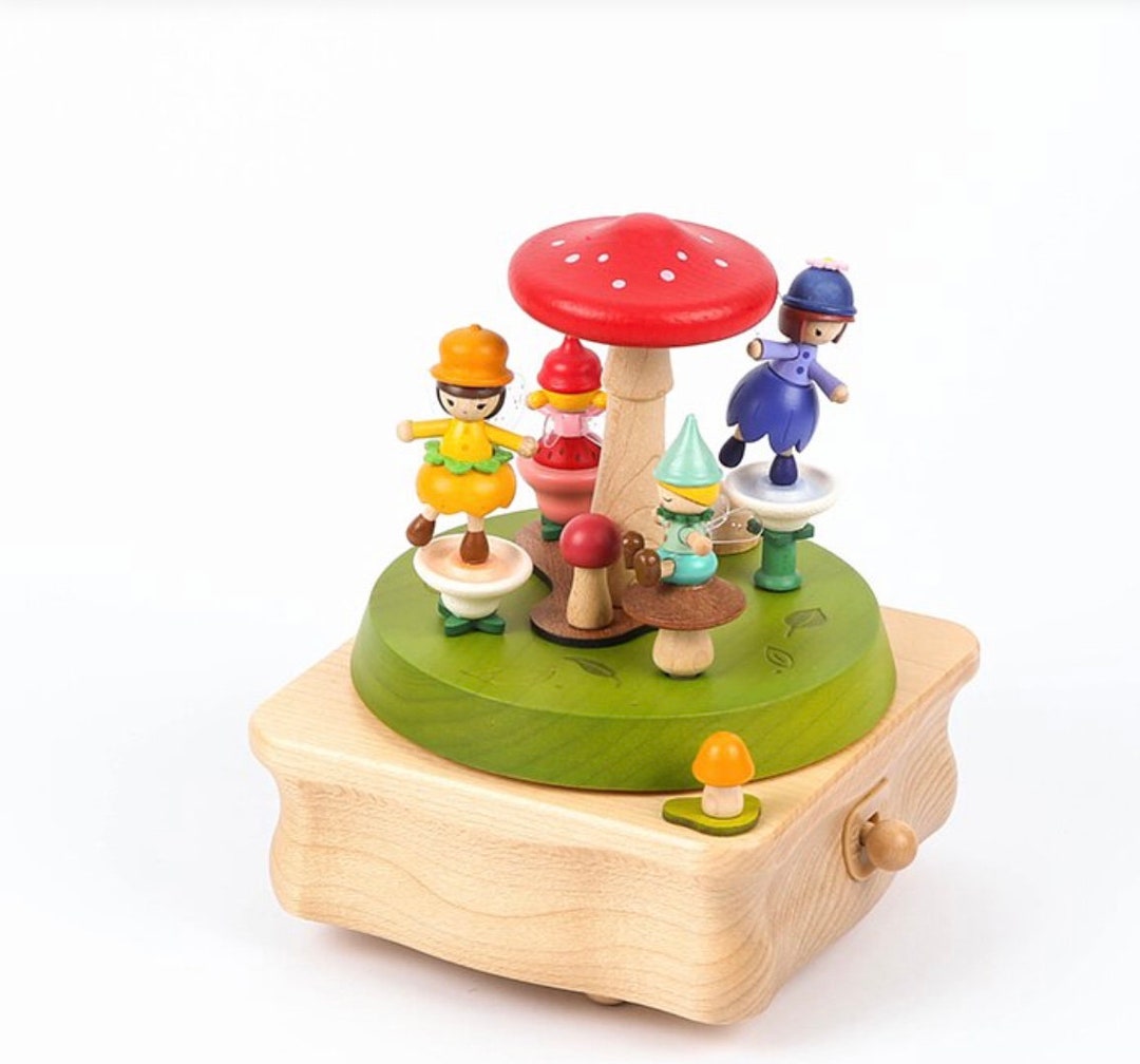 Stunning Wooden Rotating Spinning Music Box Flower Fairies - Etsy