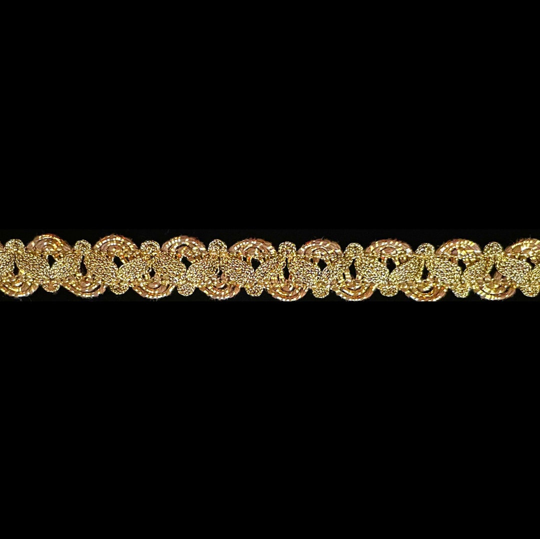 606.2 Metallic Gimp Trim - "small Zig" Antique-gold (olive) - 3/8 ...