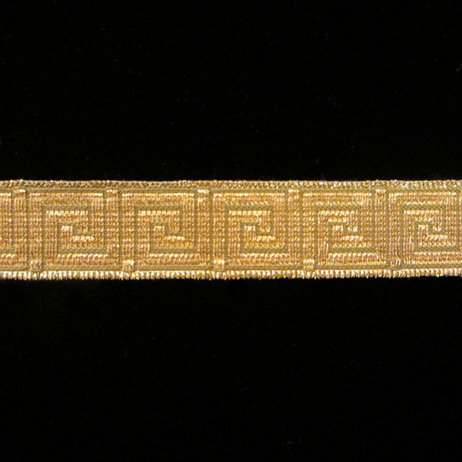 847.1 Metallic Gold Trim "greek Key" - 5/8" (15mm), Gold and Green Trim ...