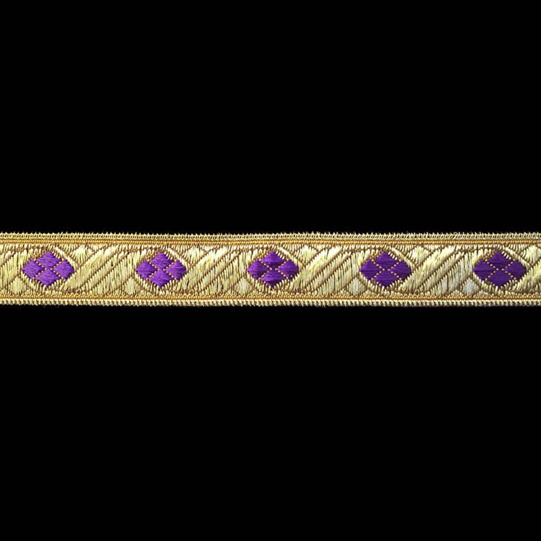 REMNANT 824.8 Diamond Purple Metallic Galloon Trim 5/8 16mm 30 Long ...