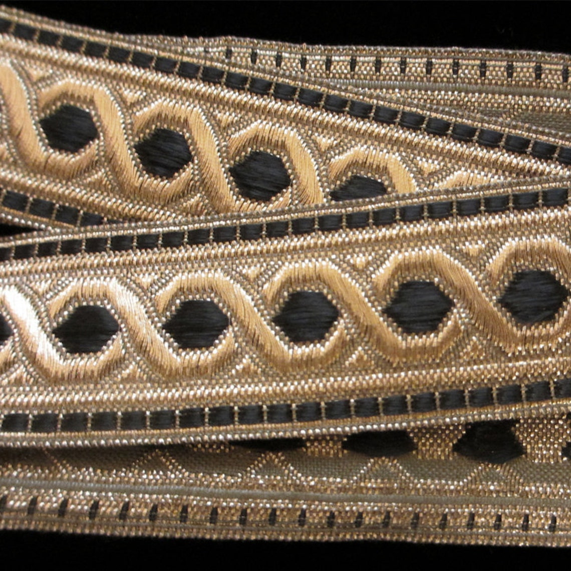 803.1 Metallic Galloon Trim hex With Border - Etsy