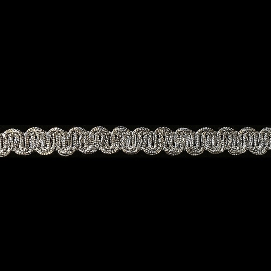 633.4 Metallic Gimp Trim - "small U-loop" Antique Silver - 1/4" (6mm ...