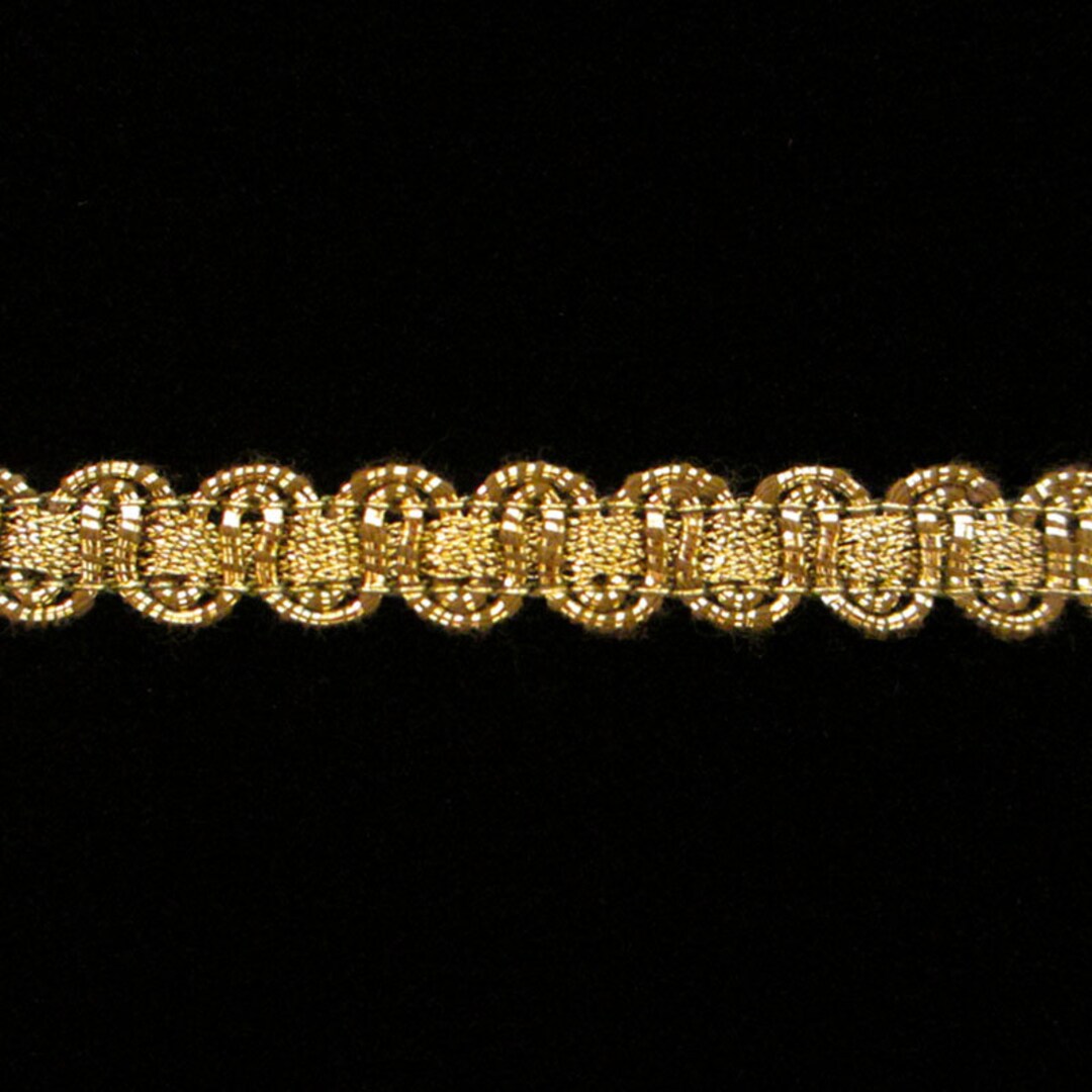 621.2 Metallic Gimp Trim large U-loop Antique-gold 3/8 9mm, Antique ...