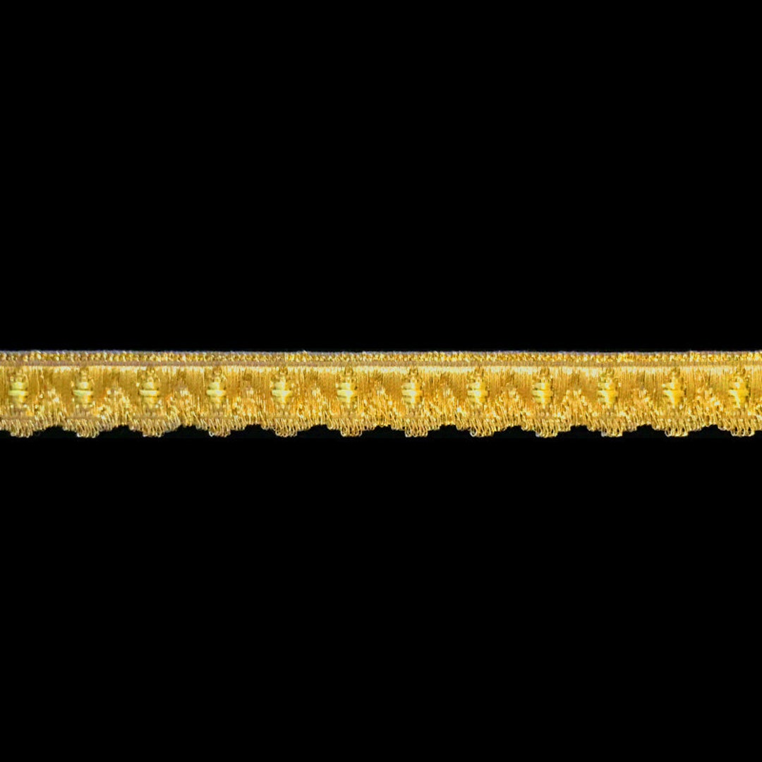 800.7 Metallic Galloon Trim - "scallop Edge" - Brass 7/16" (10mm ...