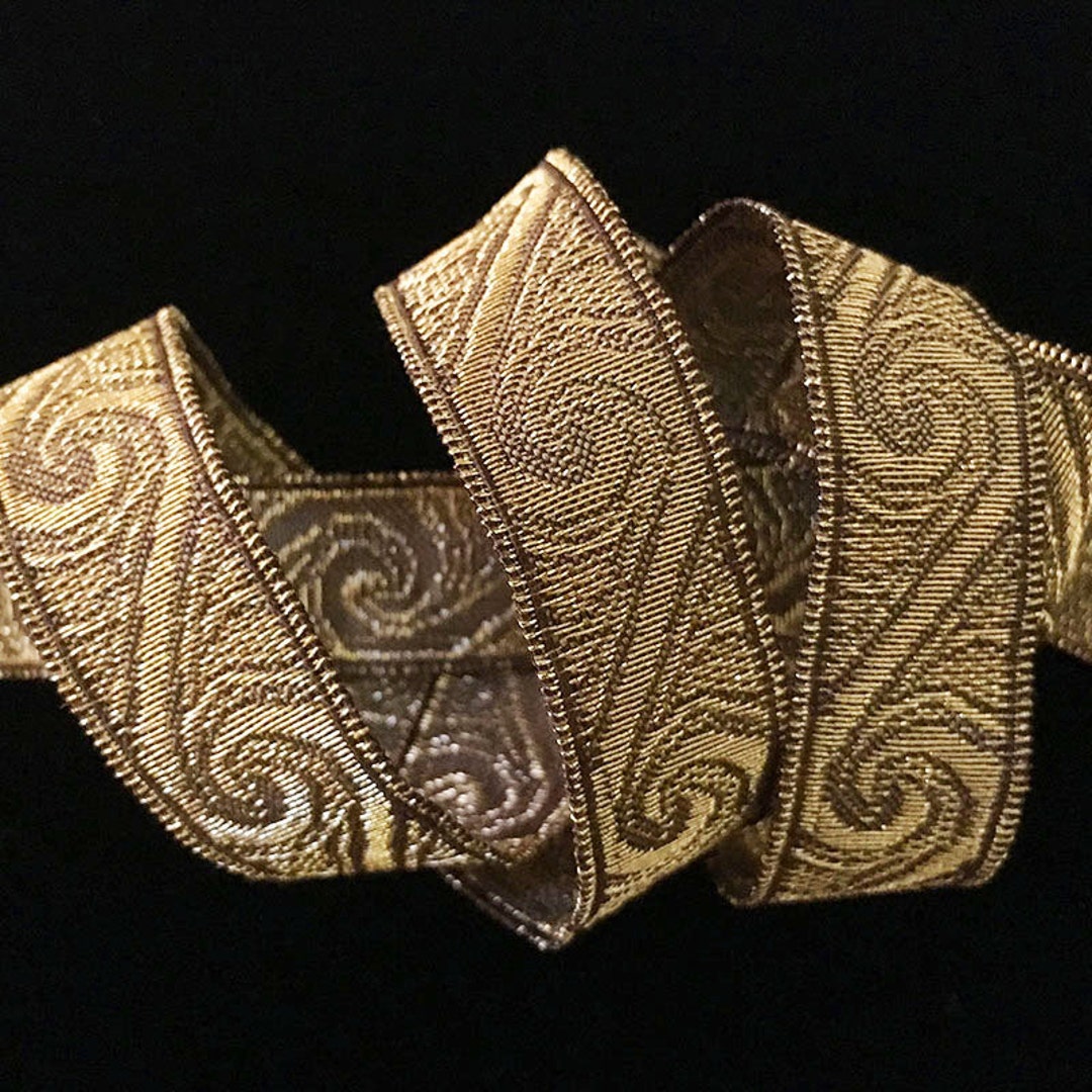 812.1 Metallic Galloon Trim "pacifica" - 1/2" (16mm), Antique-gold Trim ...