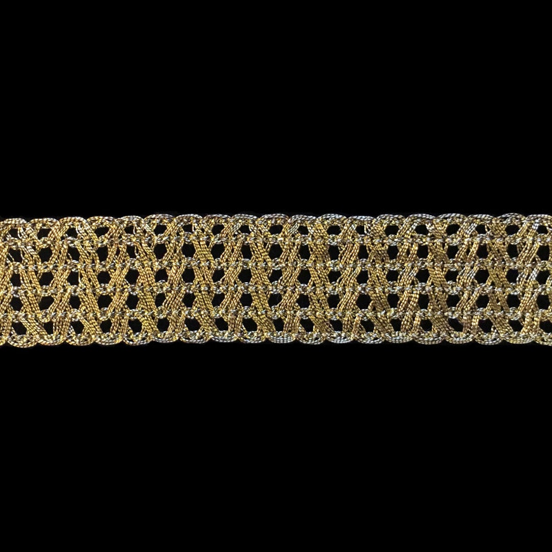 729.2 Metallic Gimp Trim - "mesh" Antique-gold - 1" (25mm) - Etsy