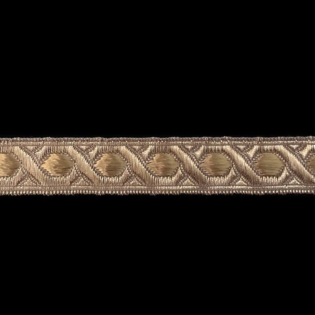 REMNANT 803.6 Metallic Galloon Trim "hex" 5/8" (15mm) - 31" Long, Gold ...