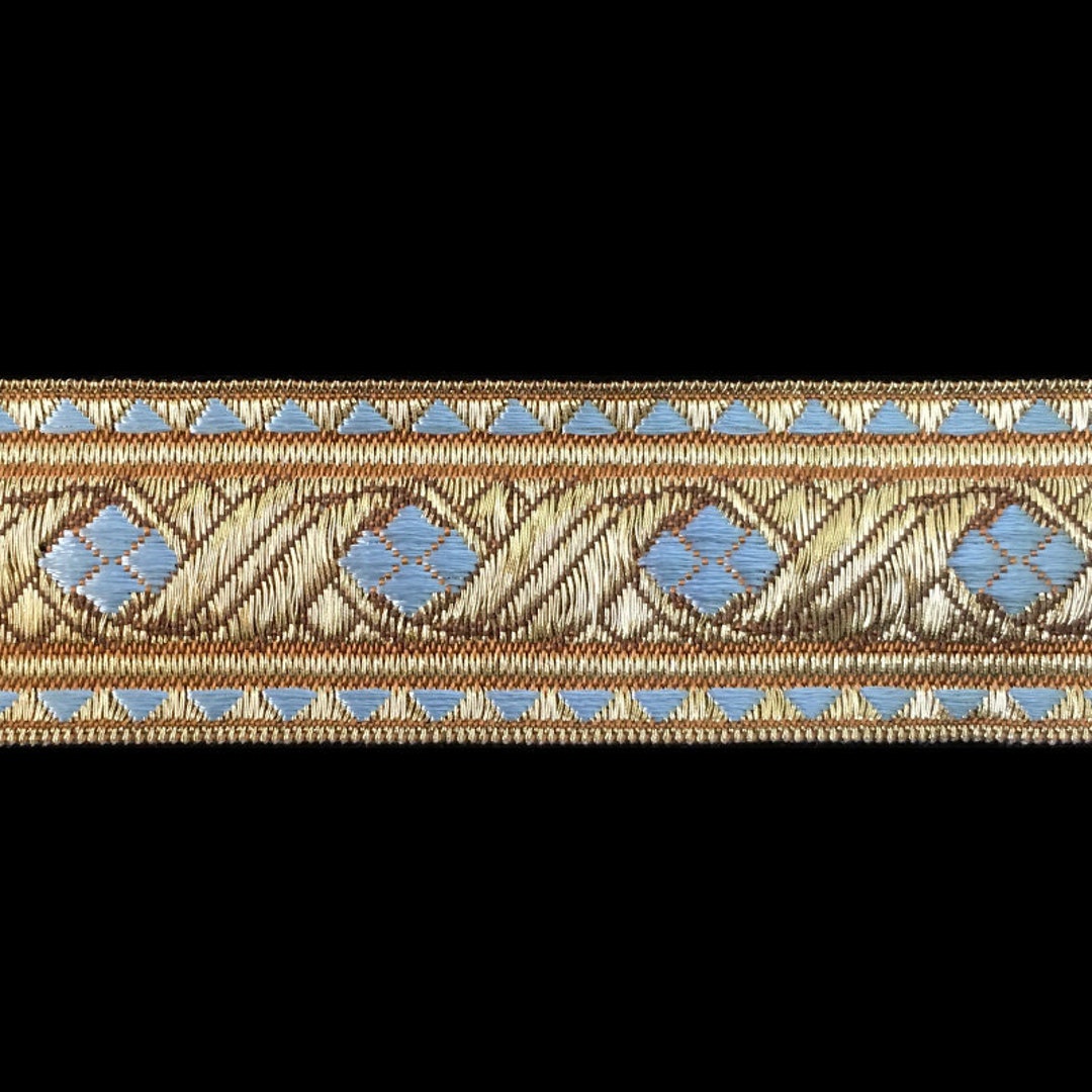 REMNANT 823.7 Metallic Galloon Trim - "diamond" Light Blue - 1-1/8 ...