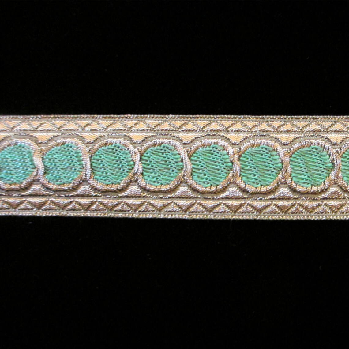 856.2 Metallic Galloon Trim Green Dot 1 25mm Gold - Etsy