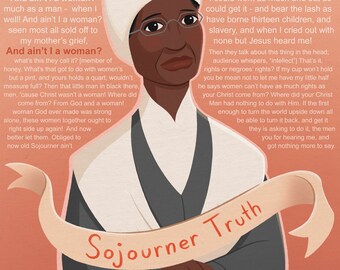 Sojourner Truth Black History Month Womanist Art Print Poster Vintage ...