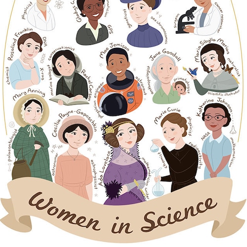 Women in Science Marie Curie Quote Illustrated Art Print - Etsy