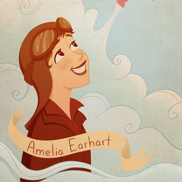Amelia Earhart Art - Etsy