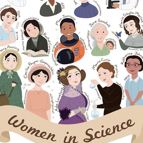 Marie Curie Women in Science STEM Art Print. Matte Paper | Etsy