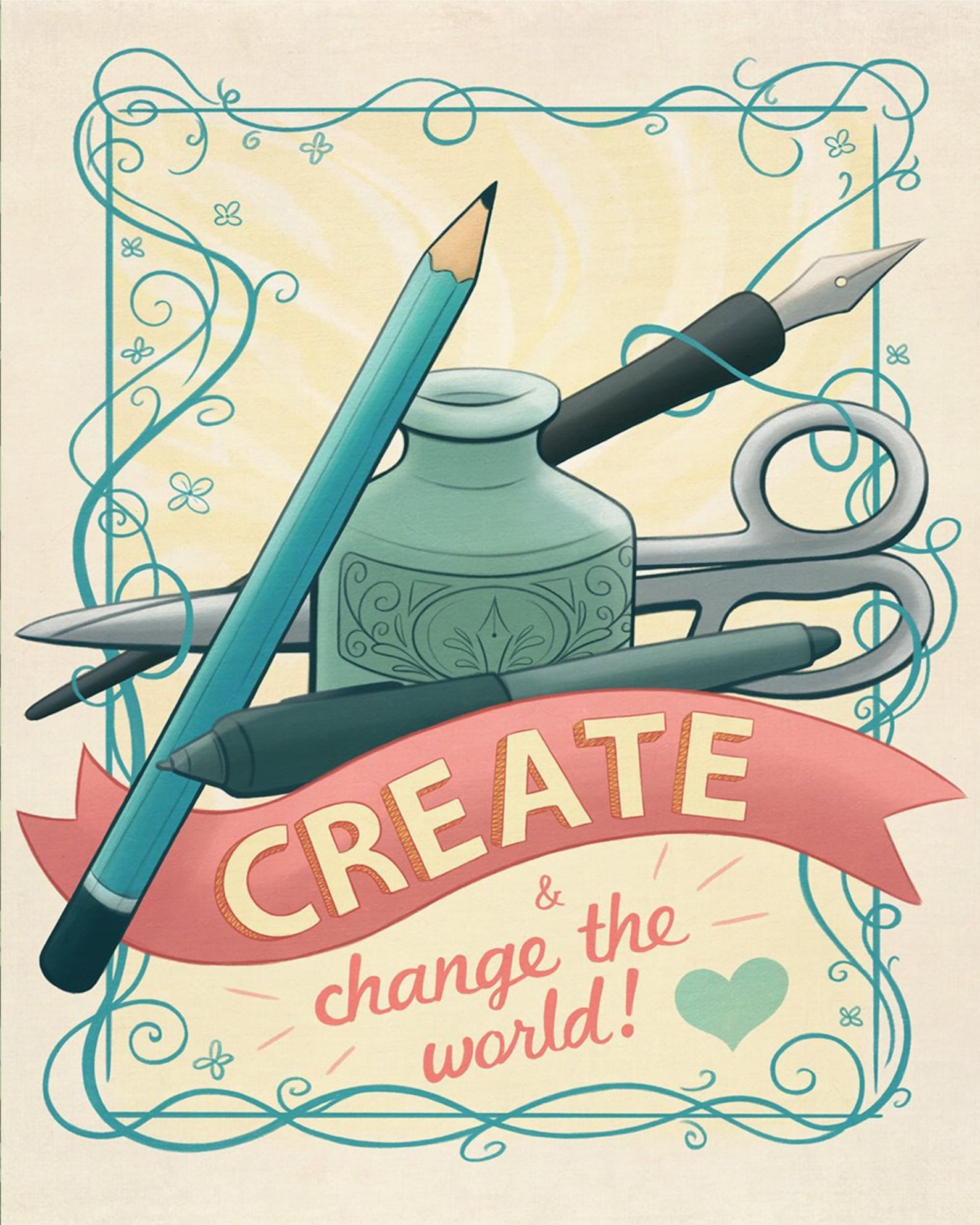 Create & Change the World, 8x10 - Etsy
