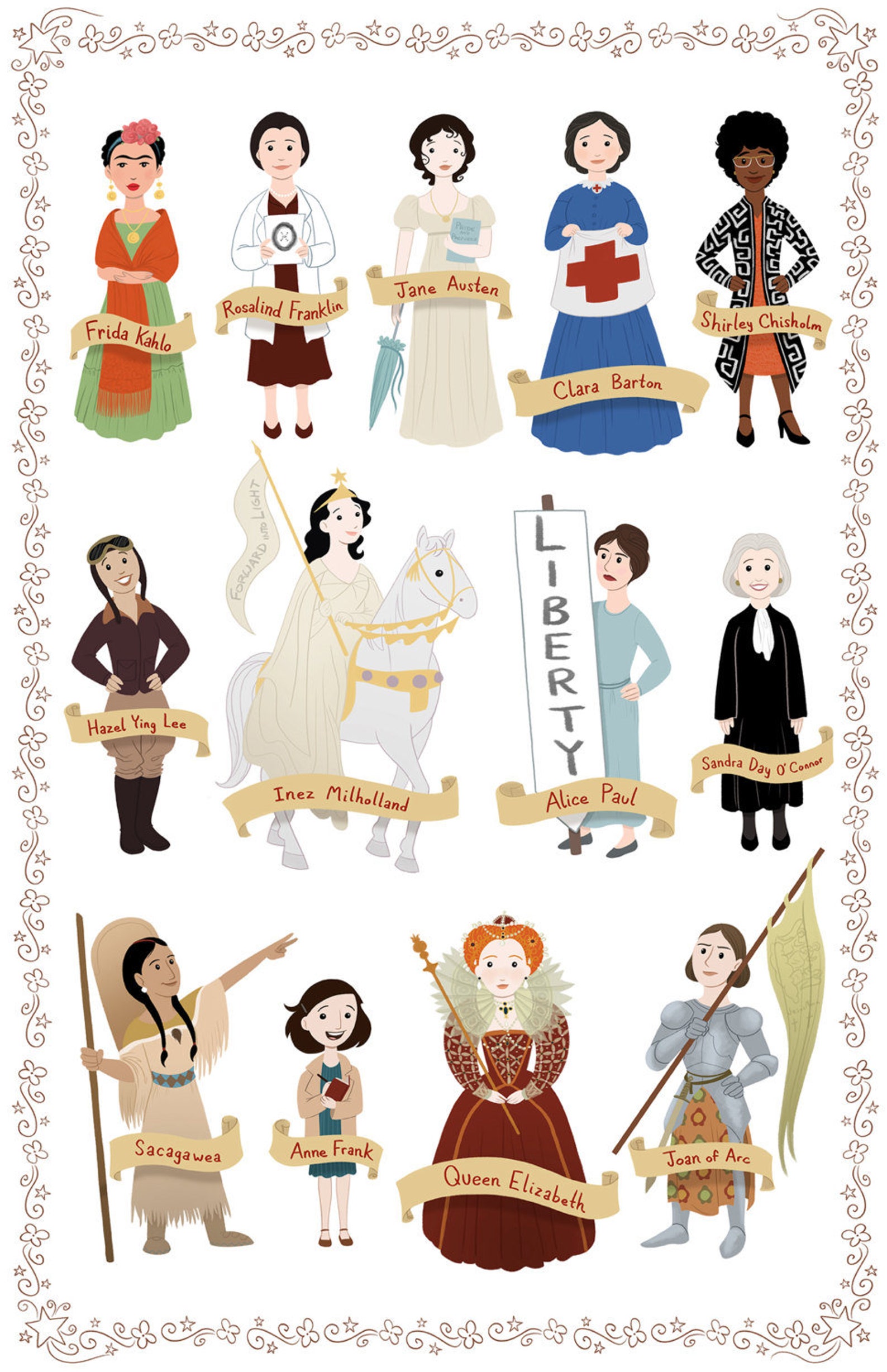 Women in History I II & III 11x17 - Etsy