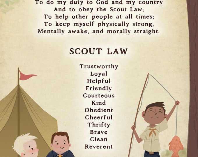 Scout Oath 8x10 - Etsy