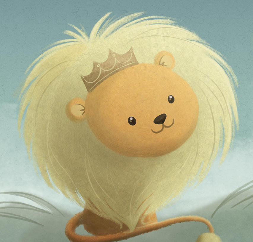 Bedtime Lion 8x10 - Etsy