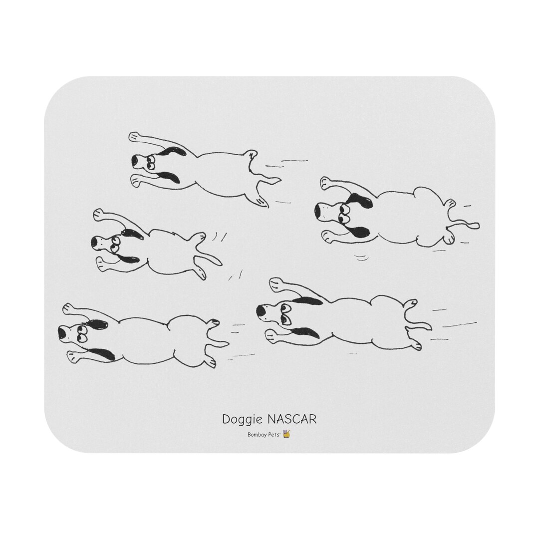 Doggie NASCAR B/W Mouse Pad (rectangle) - Etsy