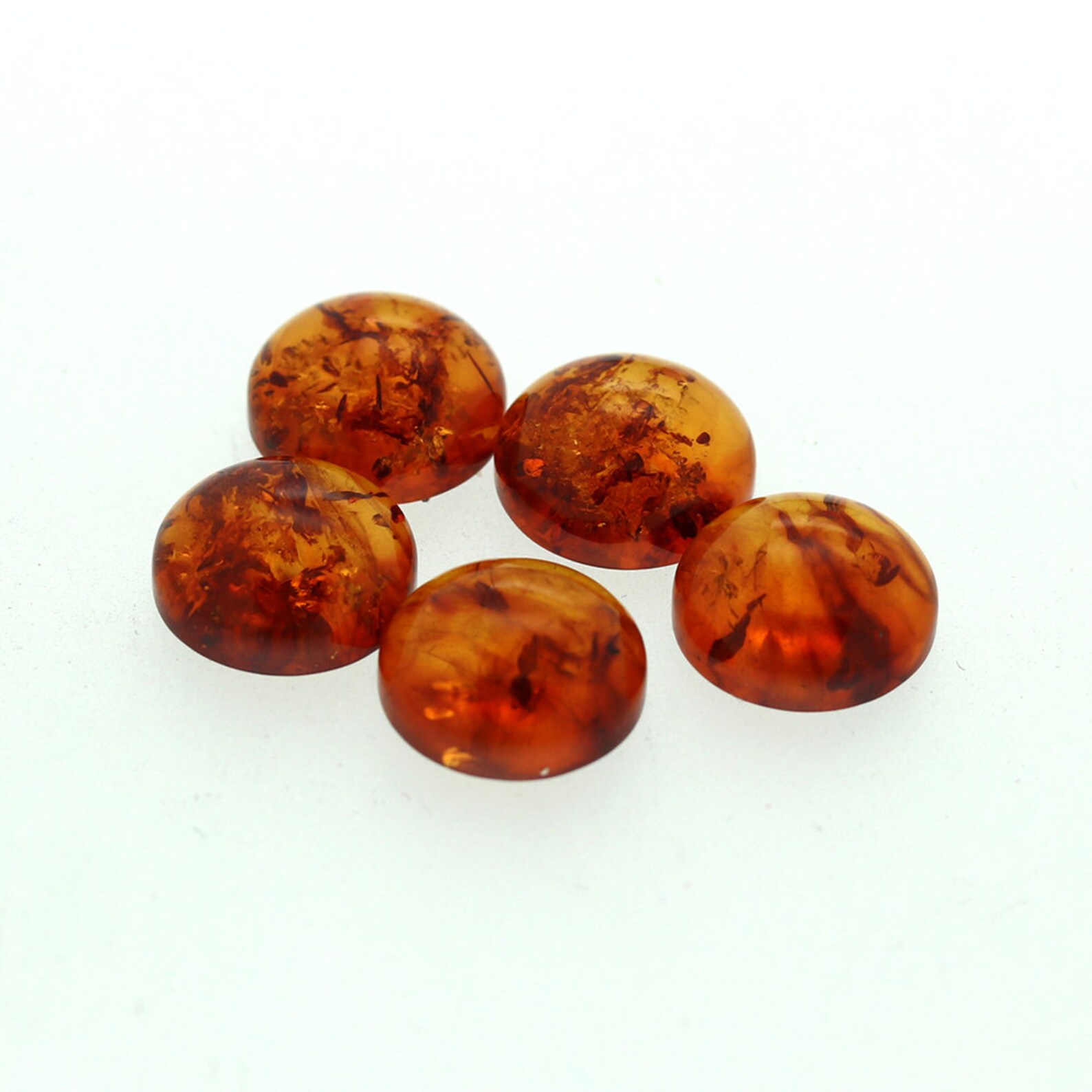 CORAL Baltic Amber Ring Burnt Orange Gem Statement Ring - Etsy
