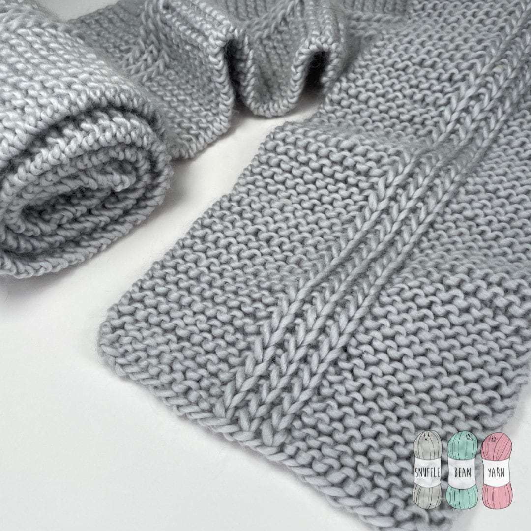 Easy Knit Chunky Scarf - EASY Knitting Pattern - Etsy