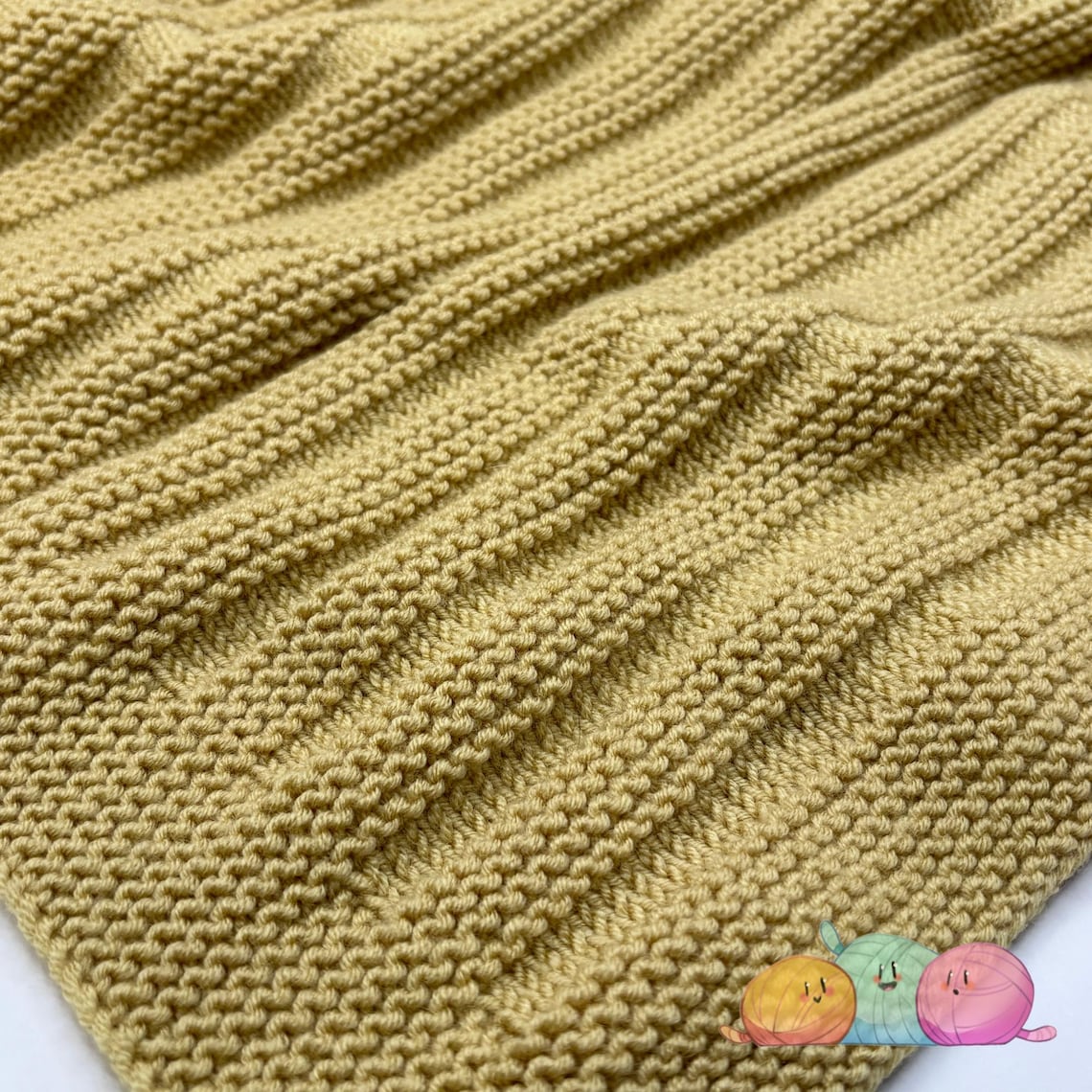 Riley Baby Blanket - Knitted Blanket Pattern - Etsy