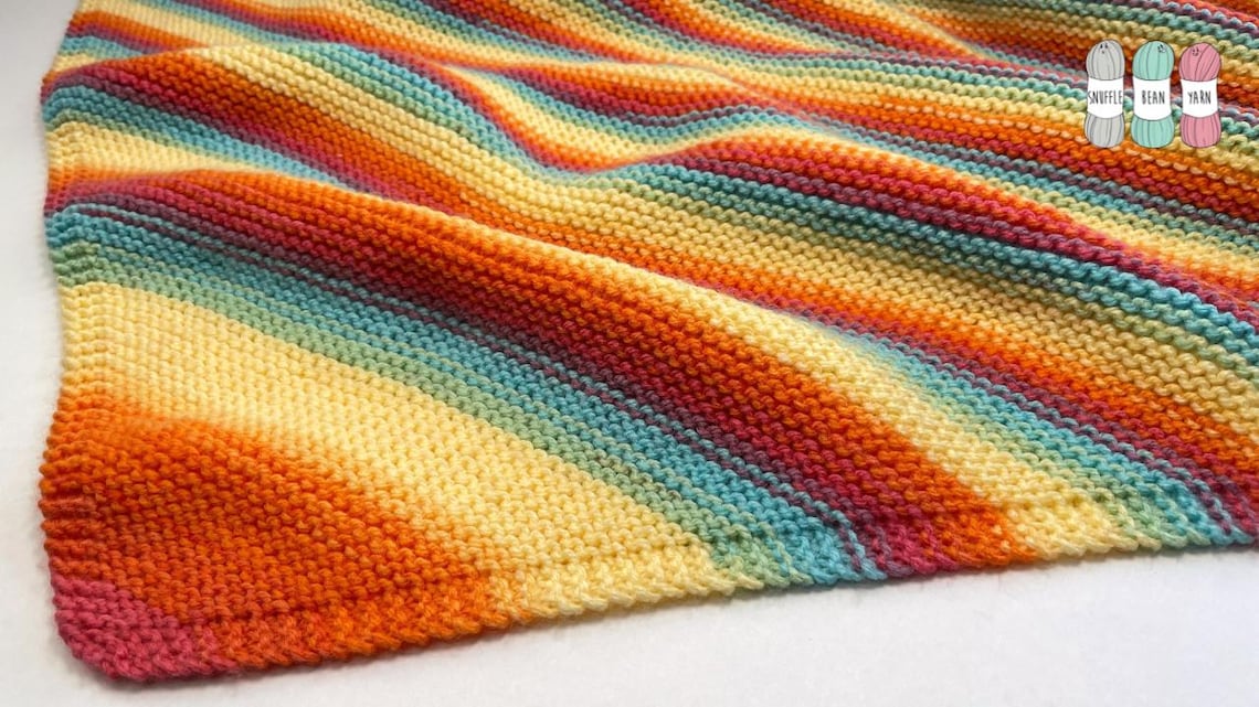 Diagonal Baby Blanket - Knitted Blanket Pattern - Etsy