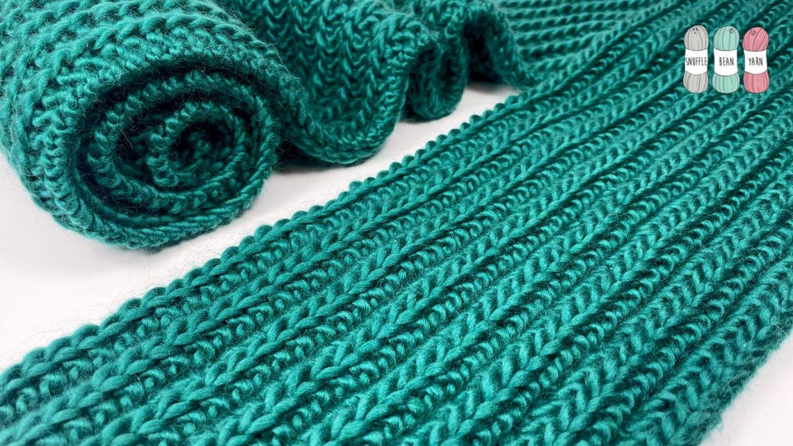 Chunky "no Purl" Ribbed Scarf - EASY Knitting Pattern - Etsy