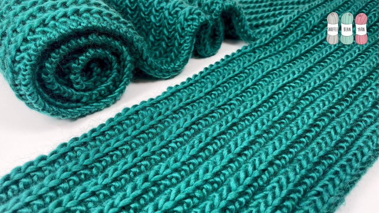 Chunky "no Purl" Ribbed Scarf - EASY Knitting Pattern - Etsy