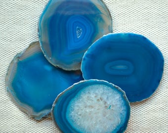 EXTRA-LARGE Size Blue Brazilian Agate Slice With No HOLE for | Etsy
