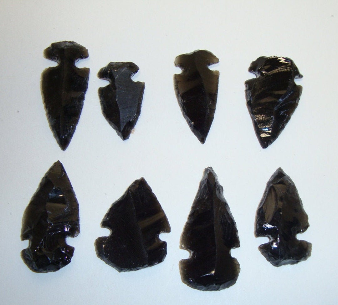 Obsidian Arrowheads, Tribal Black Pendants, 1 Piece - Etsy