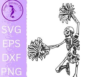Skeleton Cheerleader - Etsy
