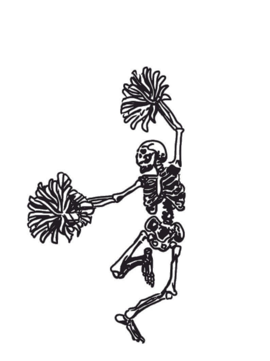 Skeleton Cheerleader Svg-halloween Svg Cheer Mom Svg - Etsy