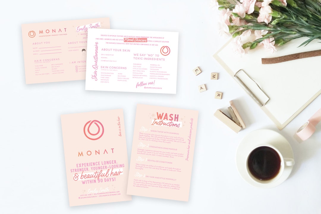 MONAT Bundle gemma event Questionnaires Care - Etsy