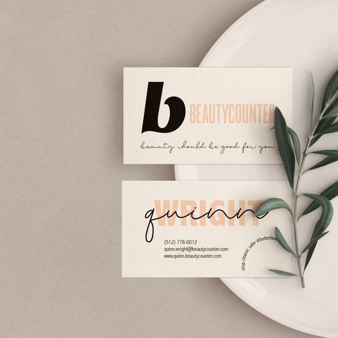 Beautycounter Business Cards quinn DIGITAL FILE Only - Etsy